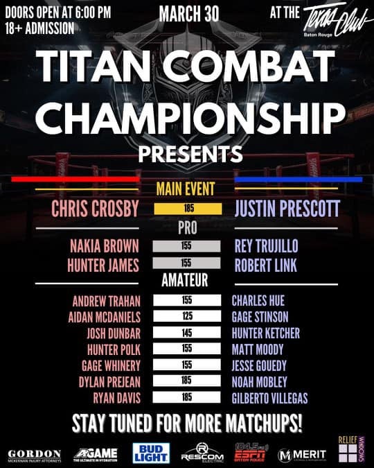 TITAN COMBAT CHAMPIONSHIP EVENT REPLAY | Combat Sports Coverage