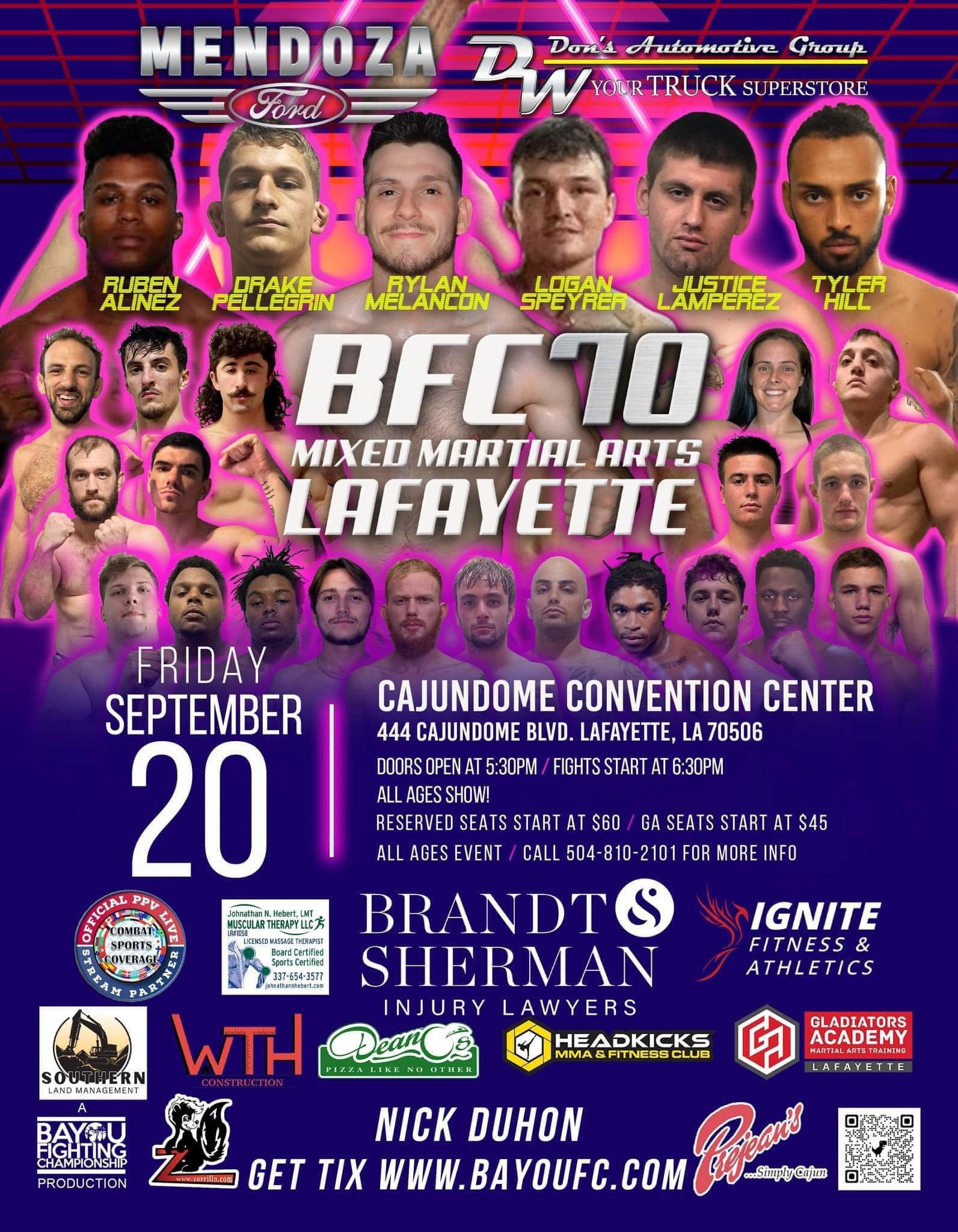 BFC 70: PPV STREAM | Combat Sports Coverage